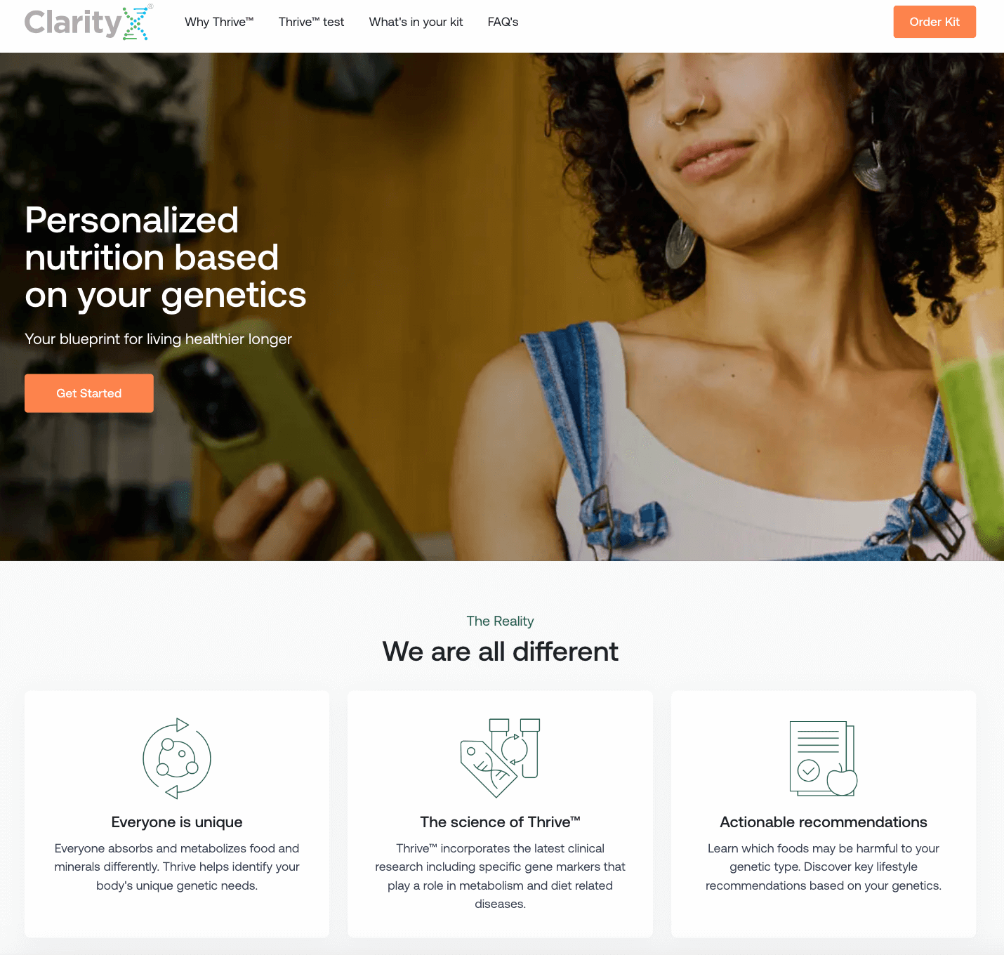 Personalized nutrition based on your genetics - ClarityX